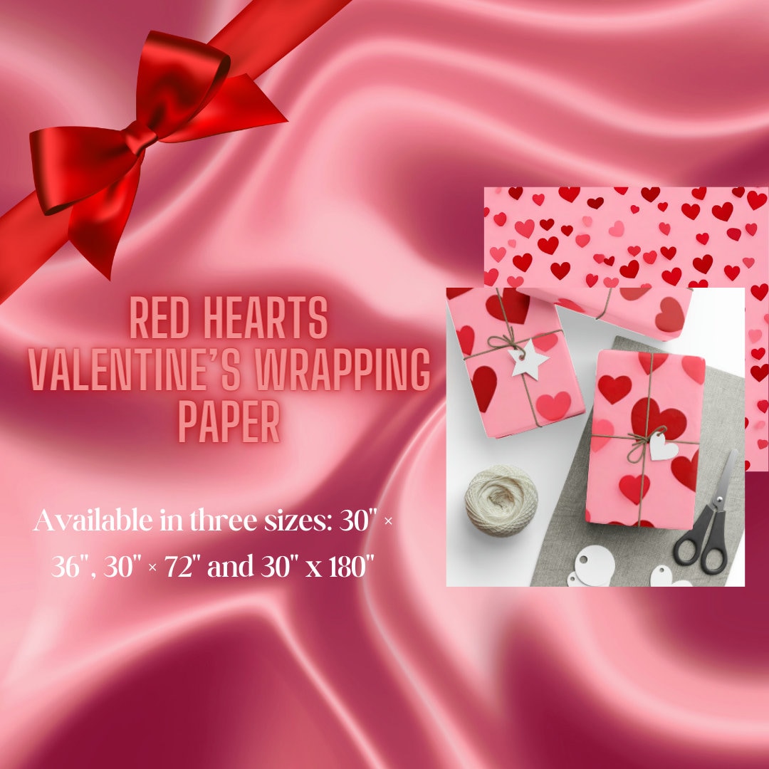 Valentine's Wrapping Paper - Etsy