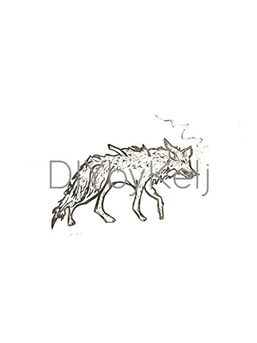 Smoking Coyote - Etsy