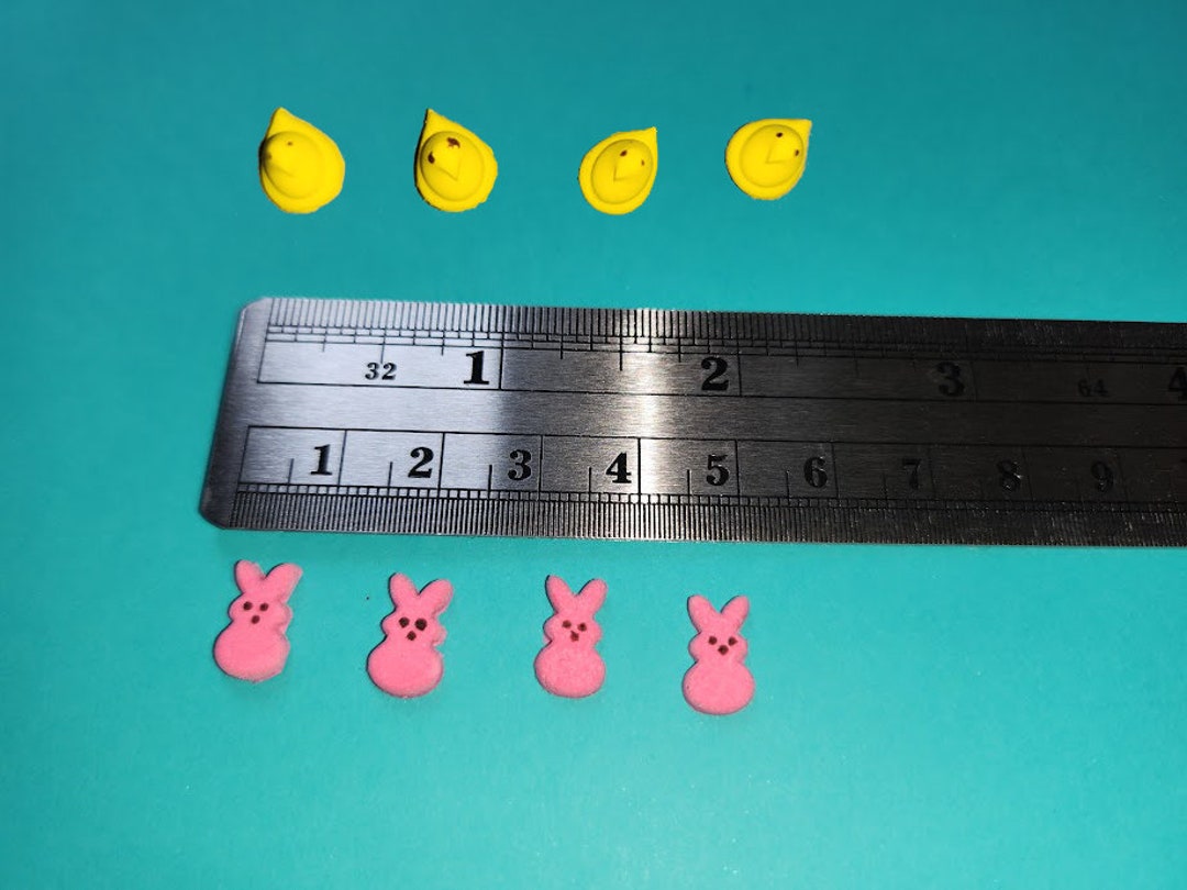 1:6 Scale Miniature Peeps - Chicks or Bunnies (set of 4) - Etsy