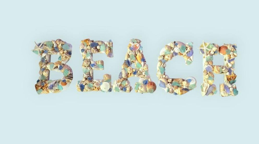 Seashell Letters: Coastal Beach House Decor (5inx6in) - Etsy