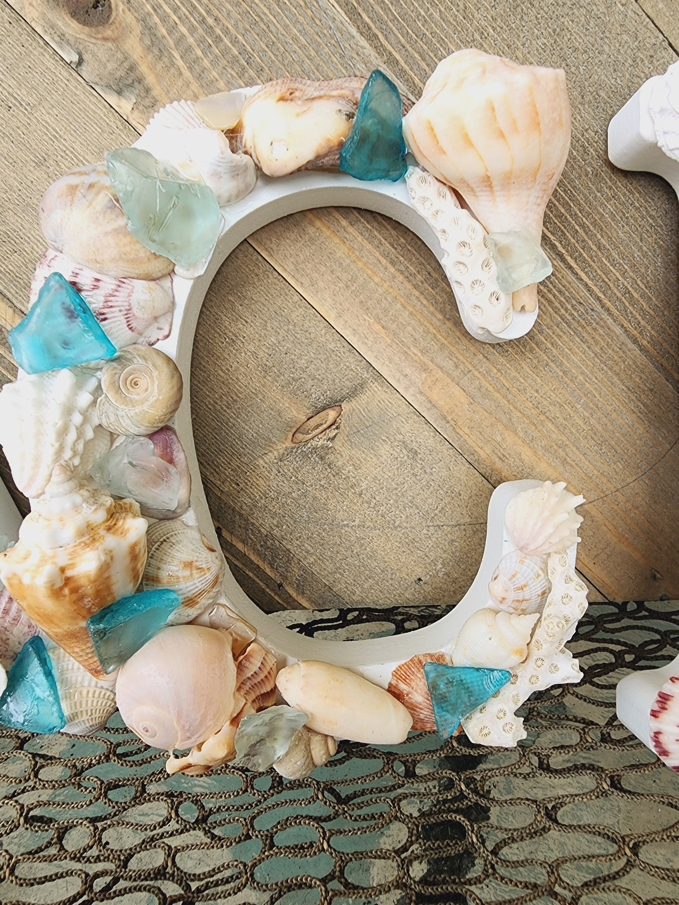 Seashell Letters 5inx6in, Seashell Art Decor, Beach Letters, Beach ...