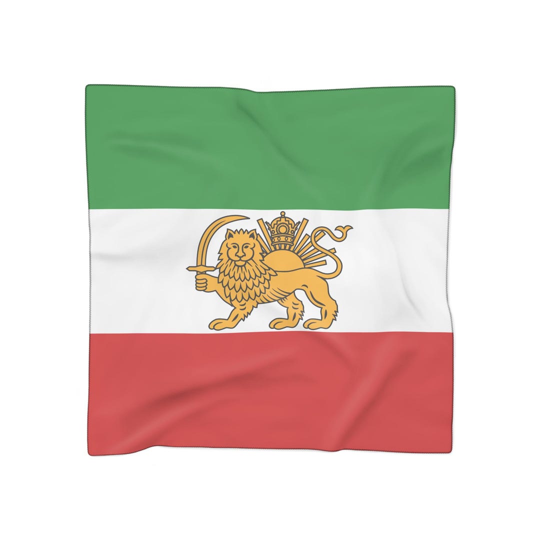 Iranian Lion and Sun Scarf | Tricolor Iran Imperial Lion Scarf ...