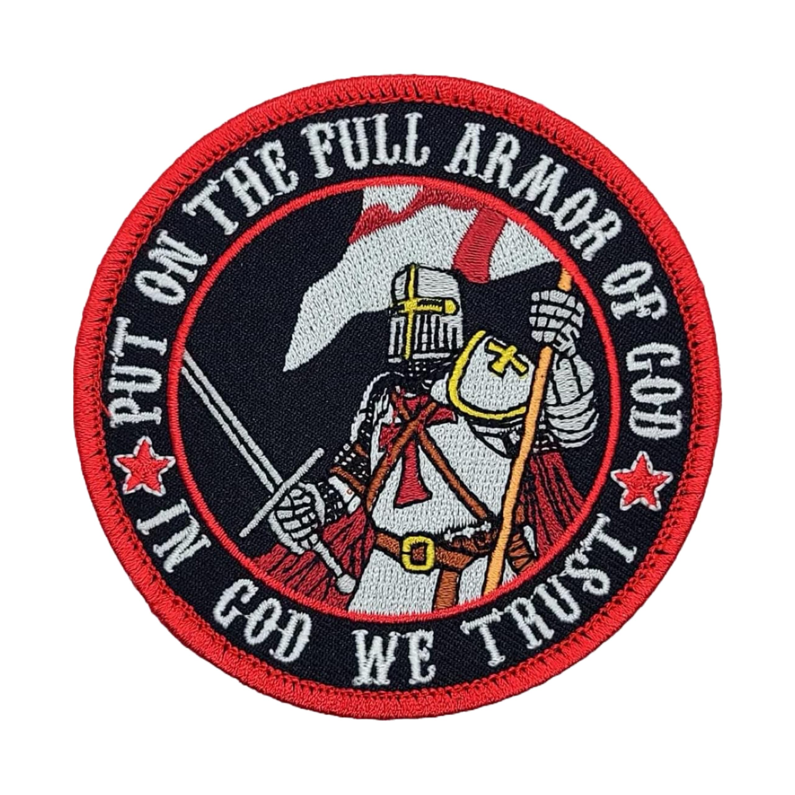 Put on the Full Armor in God We Trust Patch - 3.5 X 3.5 Inch Iron on or ...
