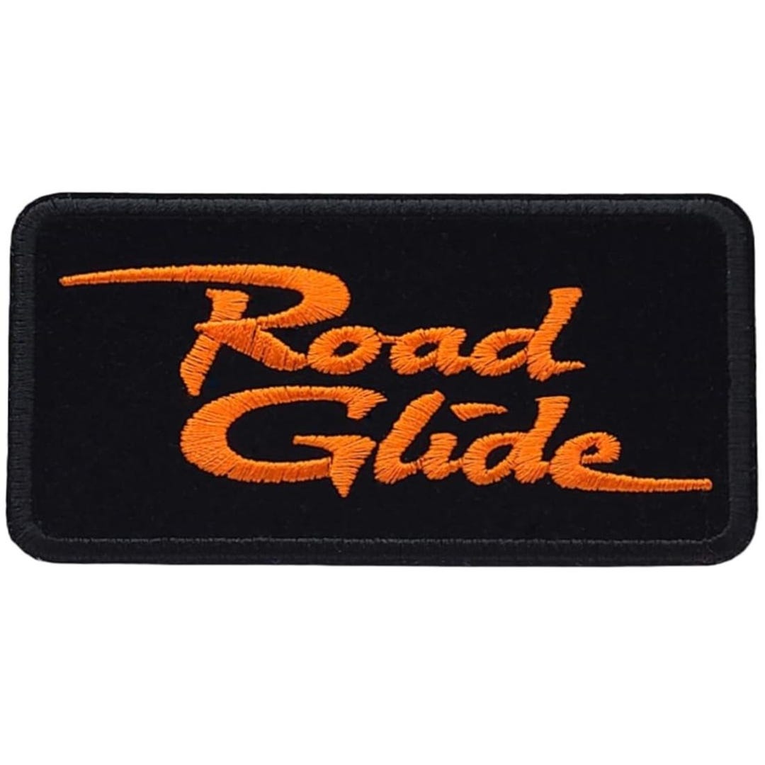 Road Glide Motorcycle Embroidered Biker Chopper Patch - 4 X 2 Inch Iron ...