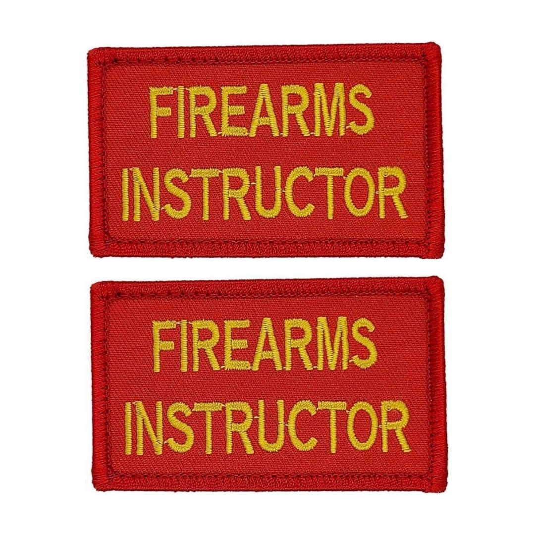 Firearms Instructor Embroidered Tactical Patch - 2pc 3 X 2 Inch Hook ...