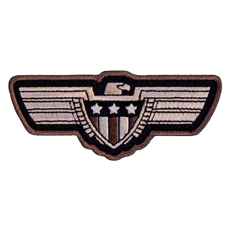 Eagle Flag Shield Embroidered Morale Patch - 3.5 X 1.5 Inch Hook ...