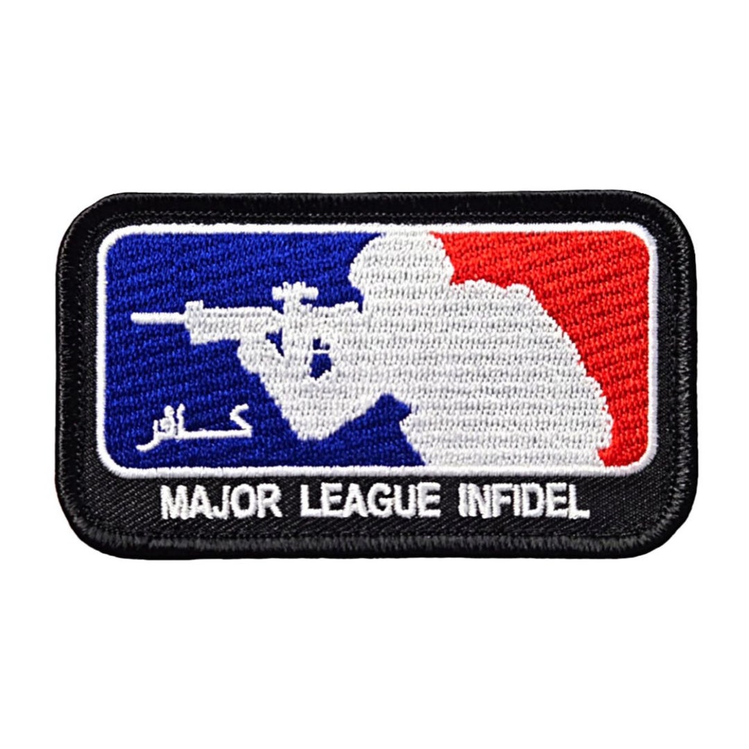 Embroidered Major League Morale Patch - 3.5 X 2 Inch Hook Fastener ...