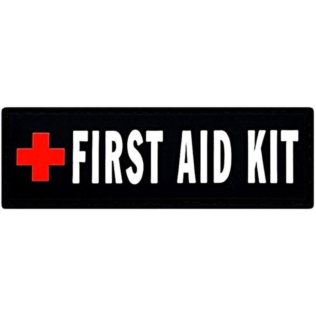 First Aid Kit PVC Rubber Patch - 3 X 1 Inch Hook Fastener Backing - Etsy