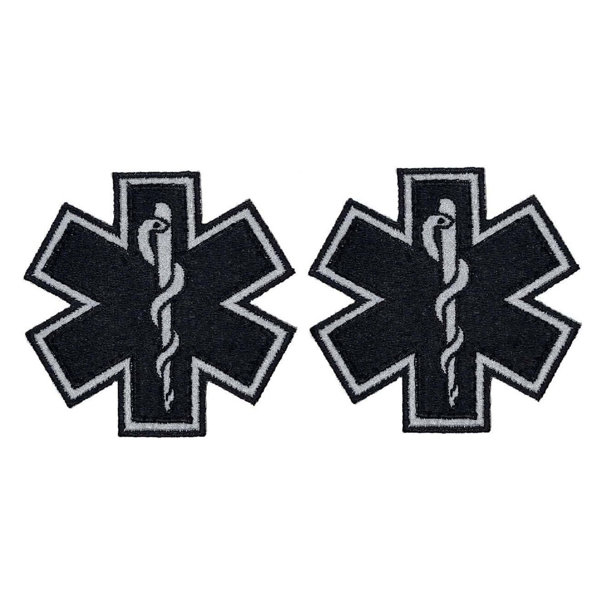 Reflective EMS EMT Paramedic Medic Patch - 3 X 3 Inch Hook Fastener Backing - Etsy