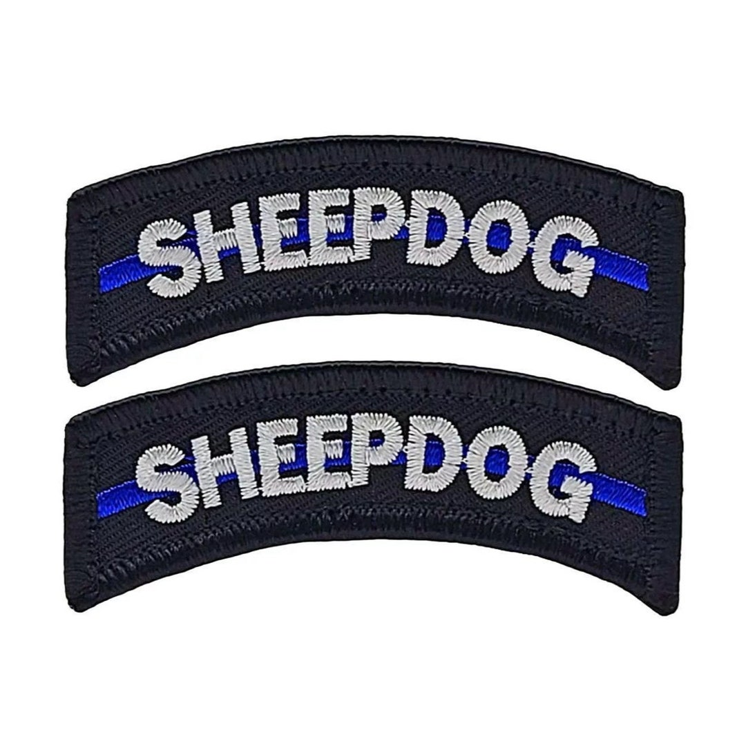 Sheepdog Tab Thin Blue Line Rocker Patch - 2pc 2.75 X .75 Inch - Etsy