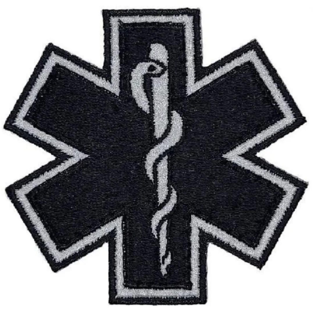 Reflective EMS EMT Paramedic Medic Patch - 3 X 3 Inch Hook Fastener Backing - Etsy