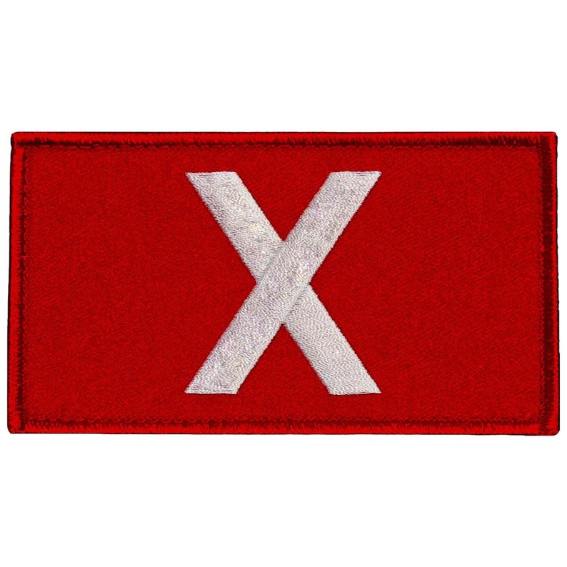 Team Blue and Team Red Embroidered Patch - 4.5 X 2.5 Inch Hook and Loop ...