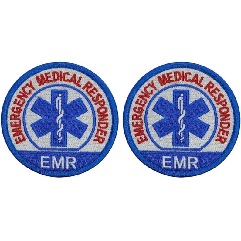 EMR Emergency Medical Responder Medic Patch - 3 X 3 Inch Iron on or Sew ...