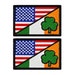 American Flag / Ireland Irish Flag Clover Patch - 3 X 2 Inch Hook ...