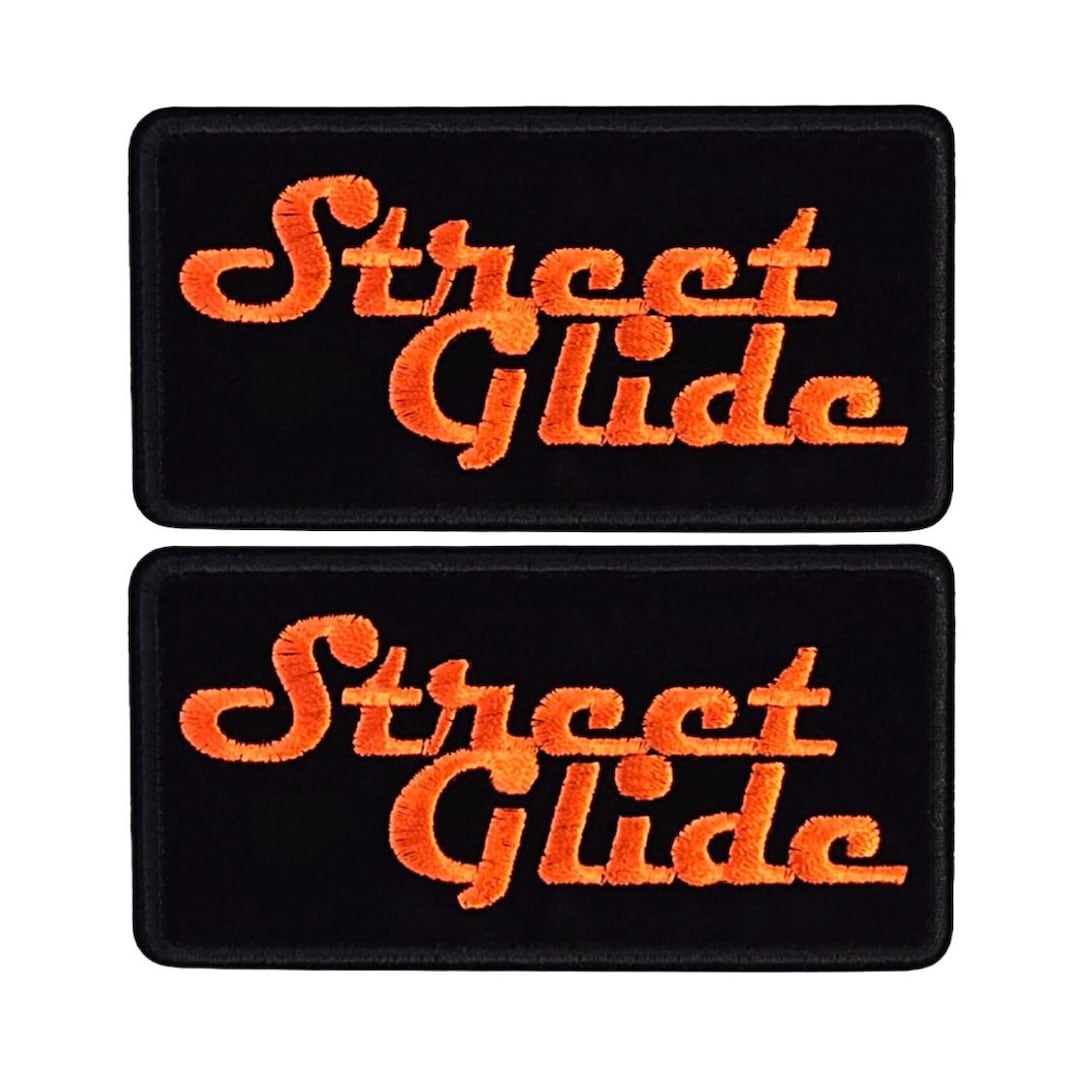 Embroidered Street Glide Biker Chopper Motorcycle Patch 2pc 4 X 2 Inch ...
