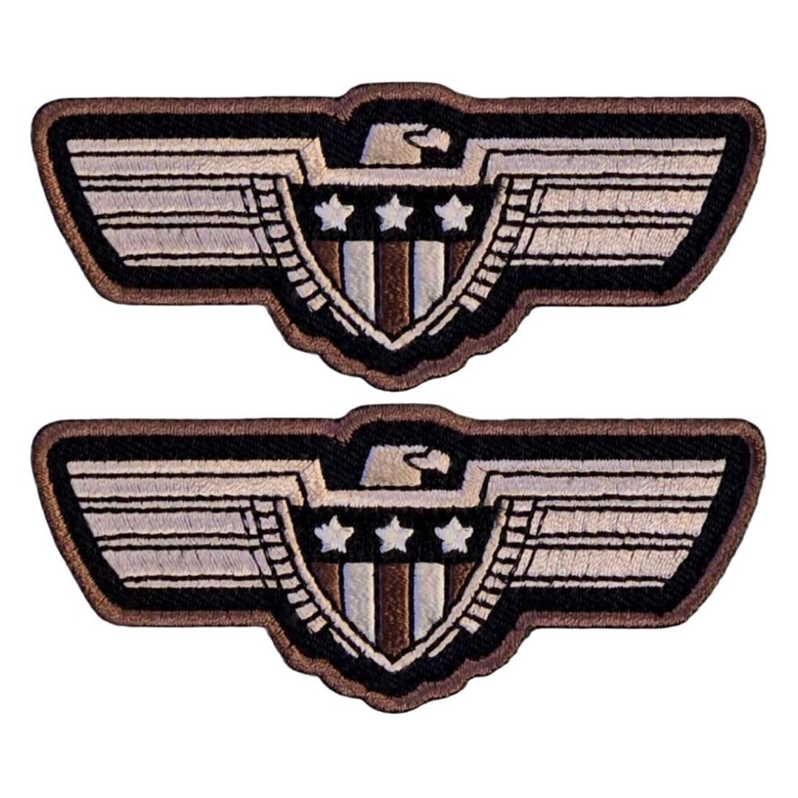 Eagle Flag Shield Embroidered Morale Patch - 3.5 X 1.5 Inch Hook ...