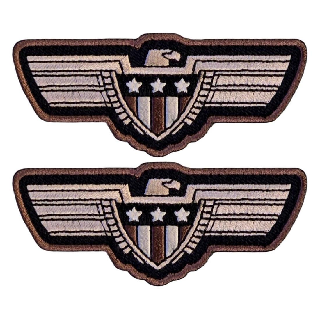 Eagle Flag Shield Embroidered Morale Patch - 3.5 X 1.5 Inch Hook ...