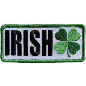 Irish Clover Irish Shamrock Lucky Clover Patch - 2pc Iron on Sew on ...