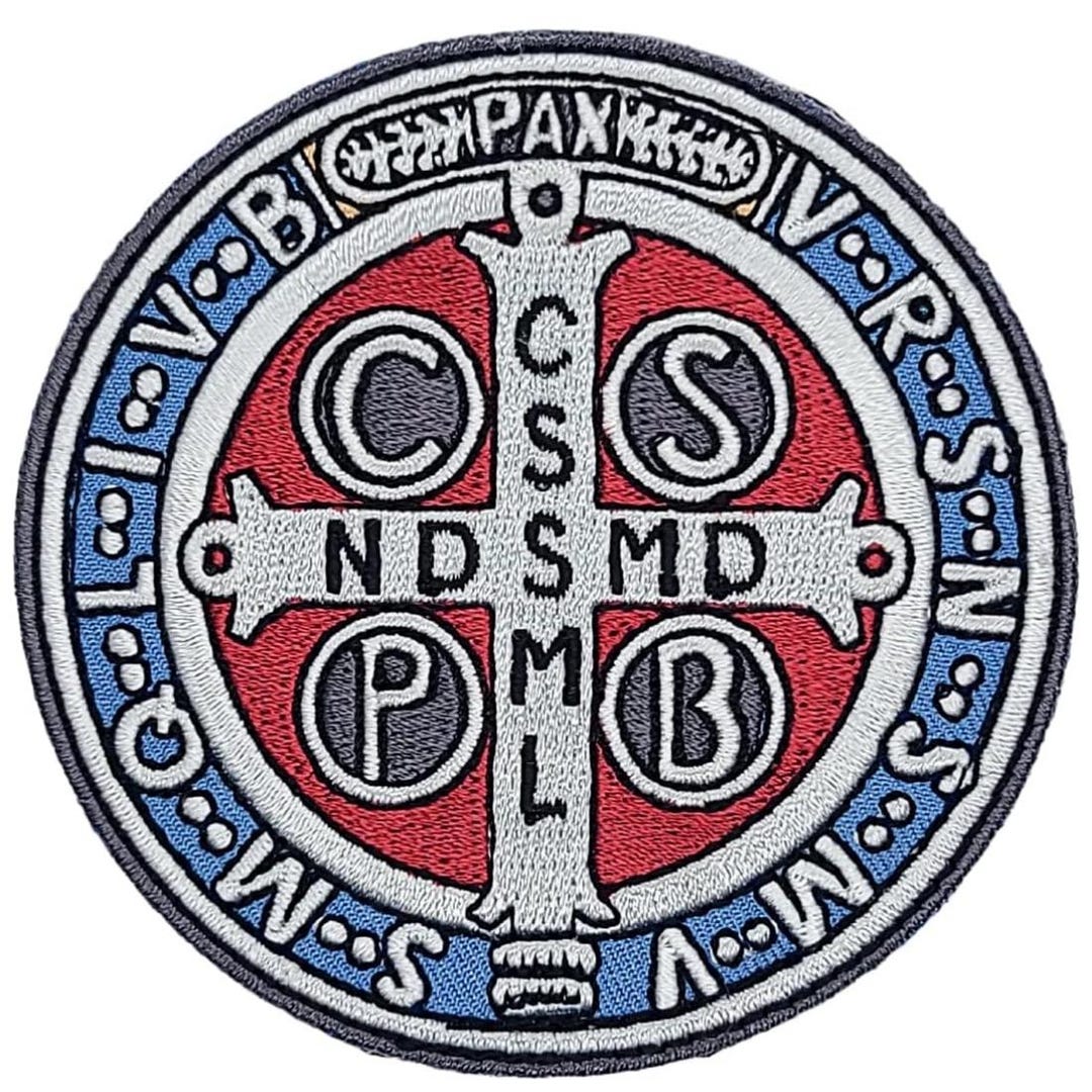 Saint Benedict Cross Catholic St. Embroidered Patch - 3 X 3 Inch Hook ...