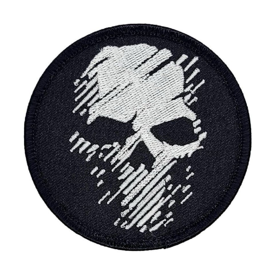 Ghost Skull Recon Embroidered Morale Patch - 3 X 3 Inch Hook Fastener ...