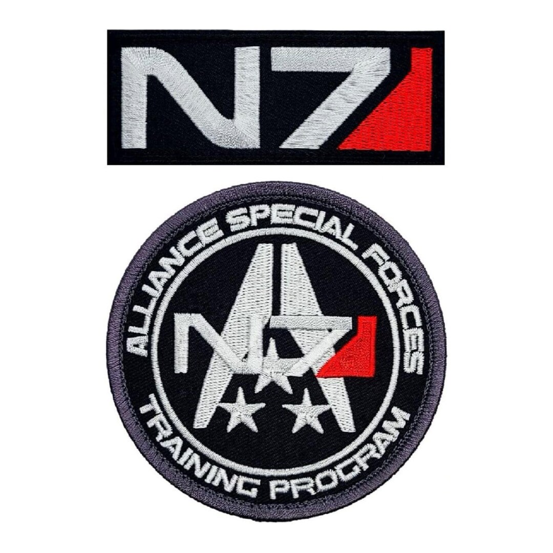 Hook Backing Embroidered N7 Morale Patch 2pc Hook Fastener Backing Etsy 8757