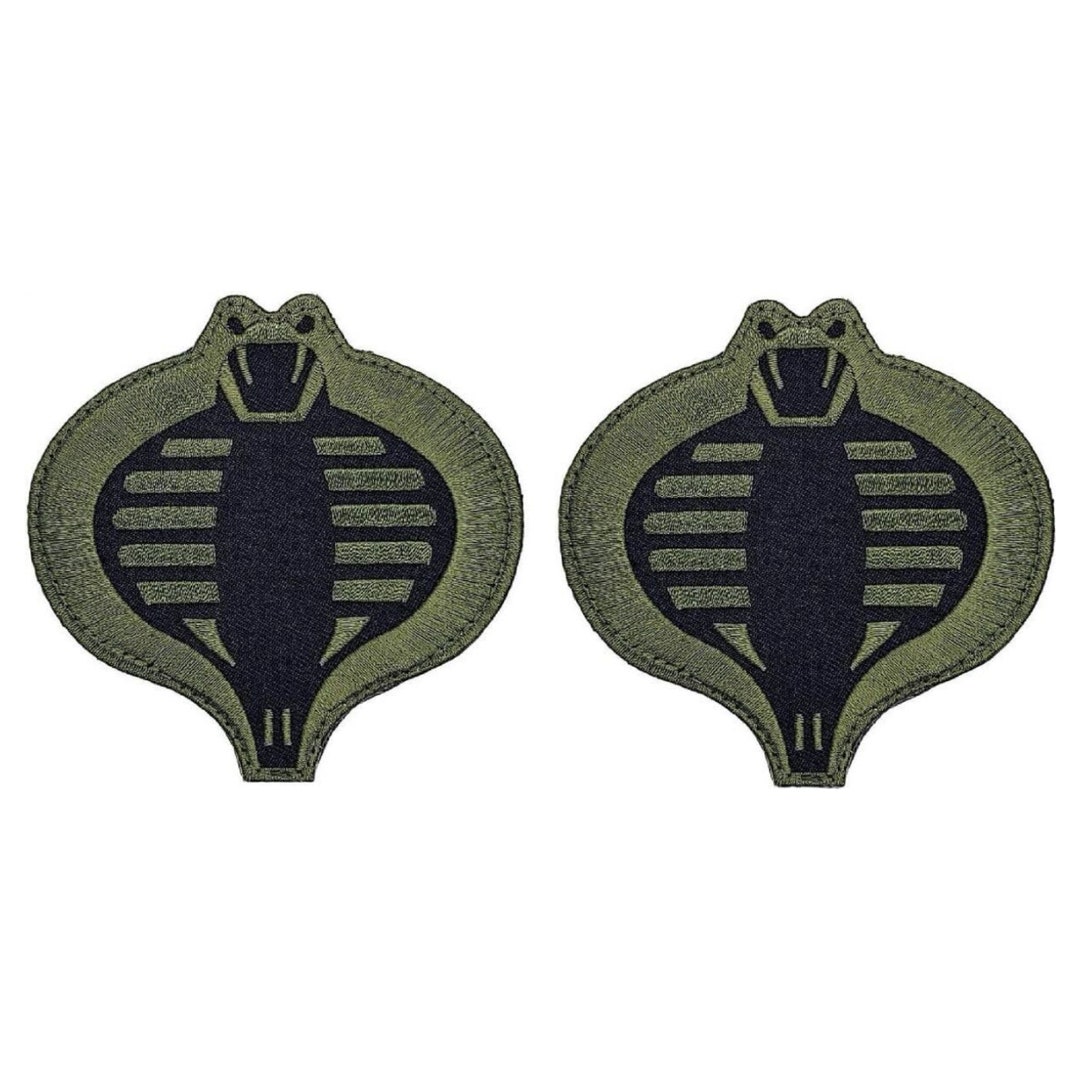 Cobra Embroidered Tactical Morale Patch 2pc - 3.5 X 3 Inch Hook ...