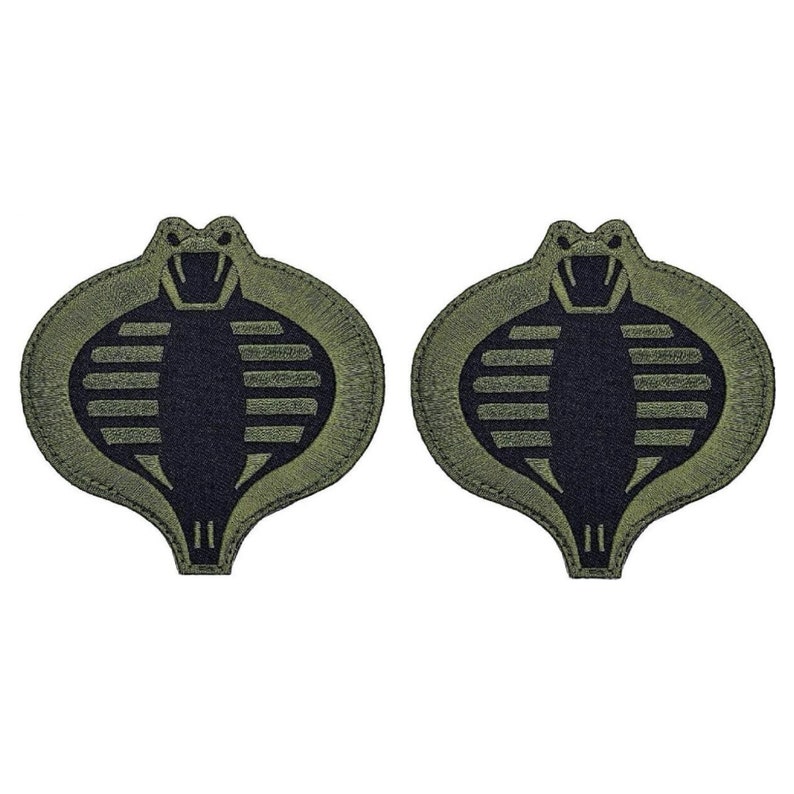 Cobra Embroidered Tactical Morale Patch 2pc - 3.5 X 3 Inch Hook ...