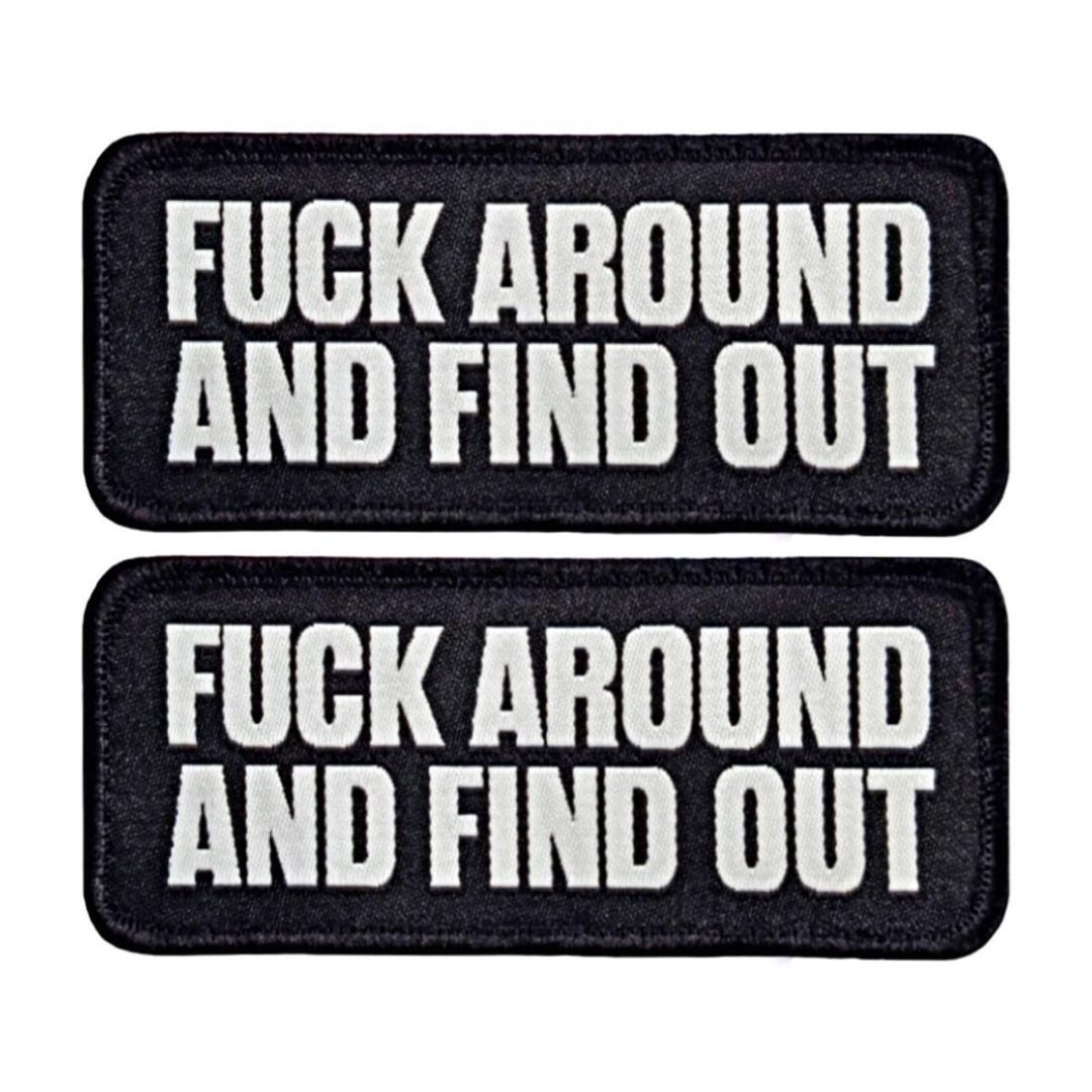 FAFO Mess Around and Find Out Woven Patch - 2pc 3.5 X 1.5 Inch - Etsy