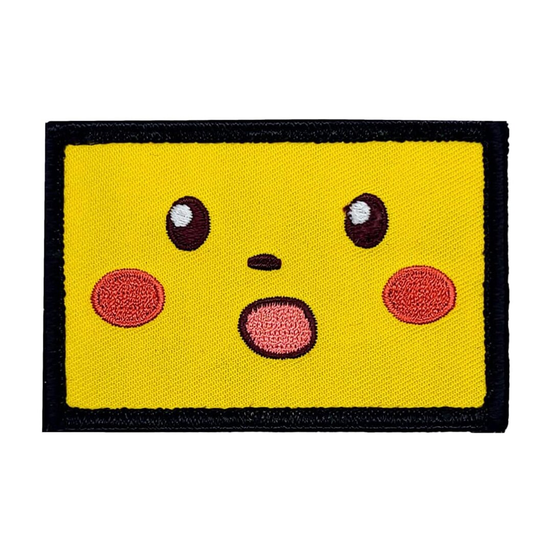 Surprised Face Anime Meme Patch - 3 X 2 Inch Hook Fastener Backing - Etsy