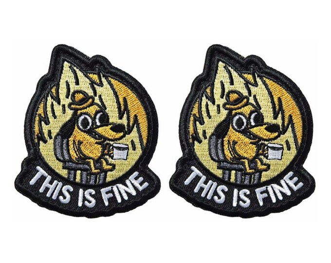This is Fine, 3.3 Inch Patch,iron on Patch,embroidered Patch Applique ...