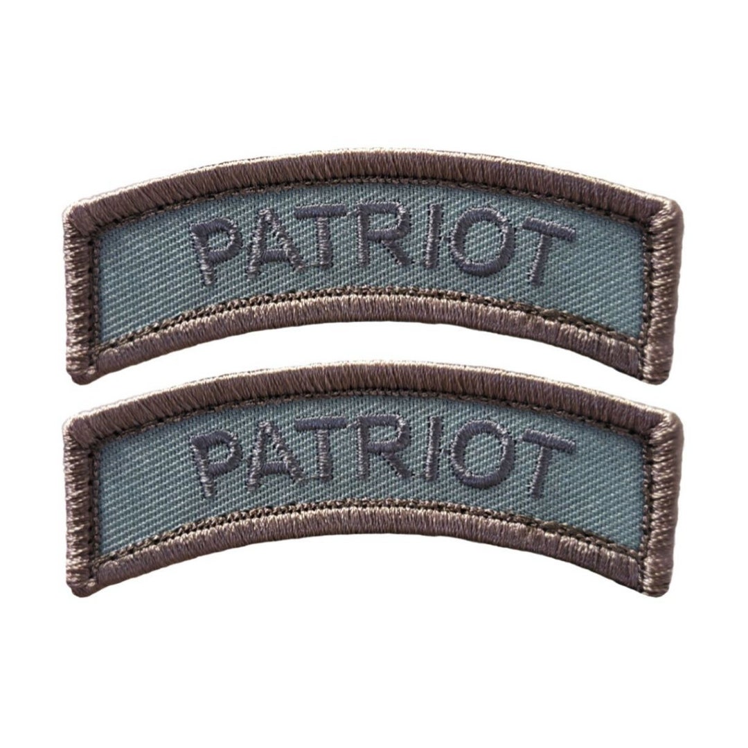 Patriot Rocker Tab Embroidered Morale Patch - 2pc 2.75 X 0.75 Inch Hook ...