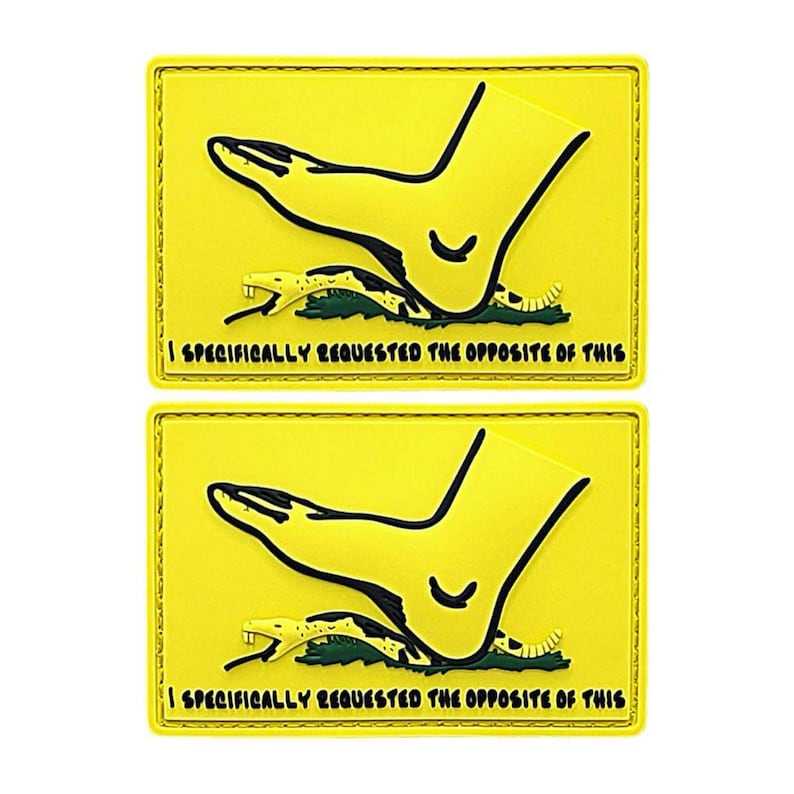 Step on Snek Specifically Requested the Opposite PVC Rubber Patch - 2pc ...