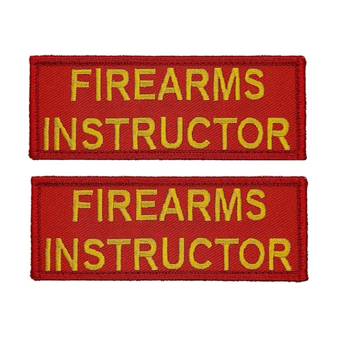 Firearms Instructor Embroidered Tactical Patch - 2pc 4 X 1.5 Inch Hook ...