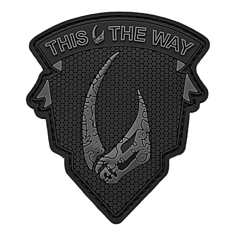 Mudhorn Mando This the Way PVC Rubber Shield Patch - 2.5 X 3 Inch Hook Fastener Backing - Etsy