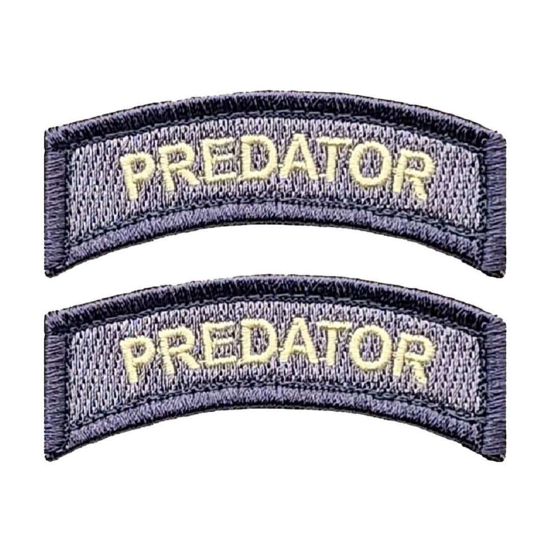 Predator Rocker Tab Alien Embroidered Patch - 2pc 2.75 X 1 Inch Hook Fastener Backing - Etsy