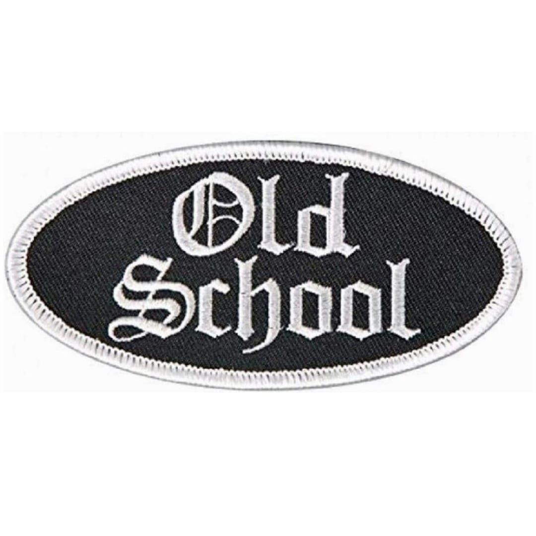Old School Oval Embroidered Patch - 4 X 2 Inch Iron on or Sew On - Etsy