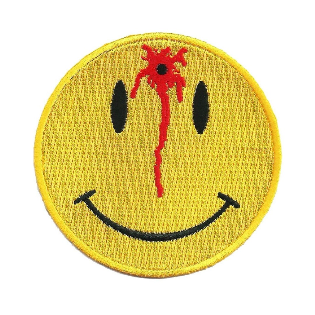 Smiley Face Bullet Hole Embroidered Patch - 3 X 3 Inch Iron on or Sew On - Etsy