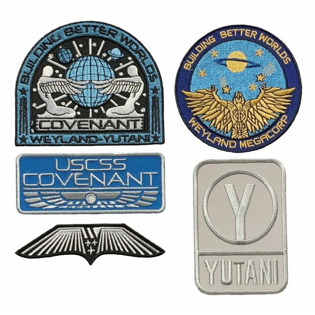USCSS Covenant Weyland Yutani Alien Patch - 5pc Iron on Sew on Backing ...