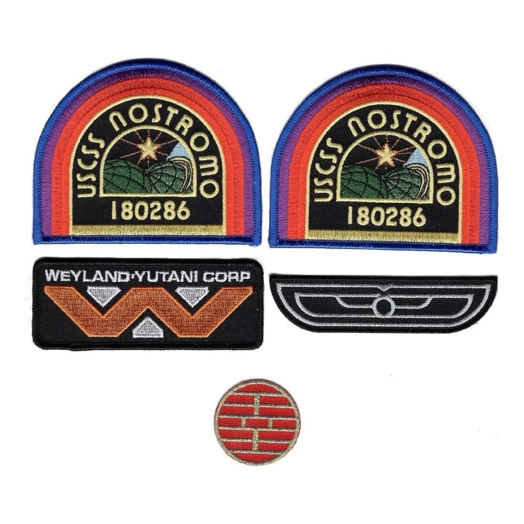 Alien USCSS Nostromo Flight Wings Weyland Yutani Patch - 5pc Iron on ...
