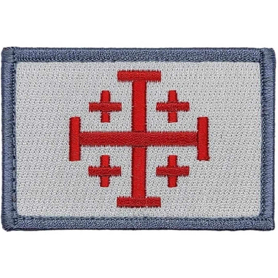 Jerusalem Cross Crusader Infidel Templar Knight Patch - 3 X 2 Inch Hook ...