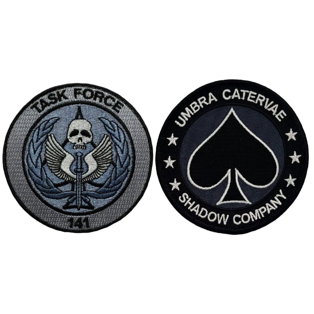 Call Duty Task Force 141 and Spade Logo Morale Patch - 2pc Set Hook ...
