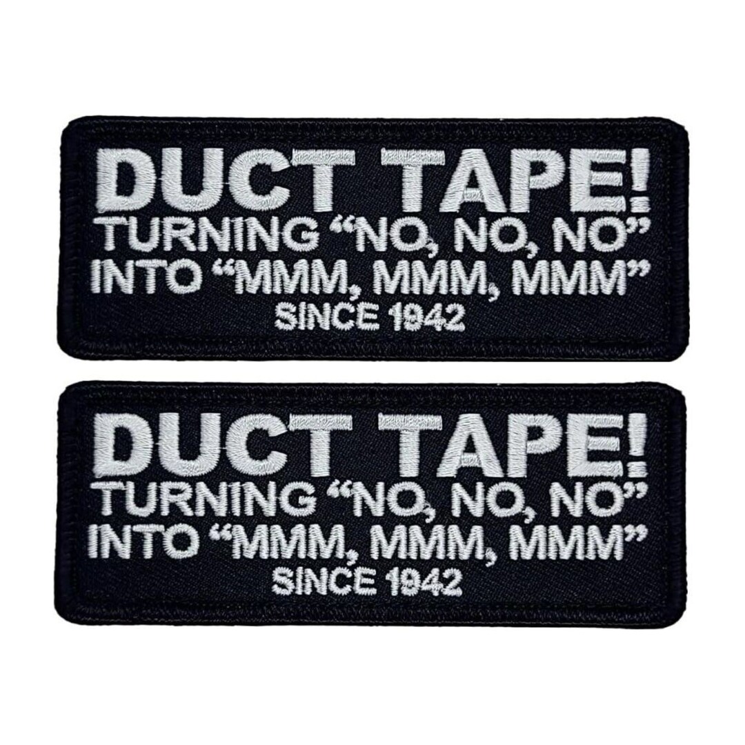 Duct Tape Since 1942 Embroidered Patch - 2pc 4 X 1.5 Inch Iron on or Sew On - Etsy