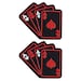 4 Aces Poker Playing Card Embroidered Patch - 2pc 3.5 X 3.25 Inch Iron ...