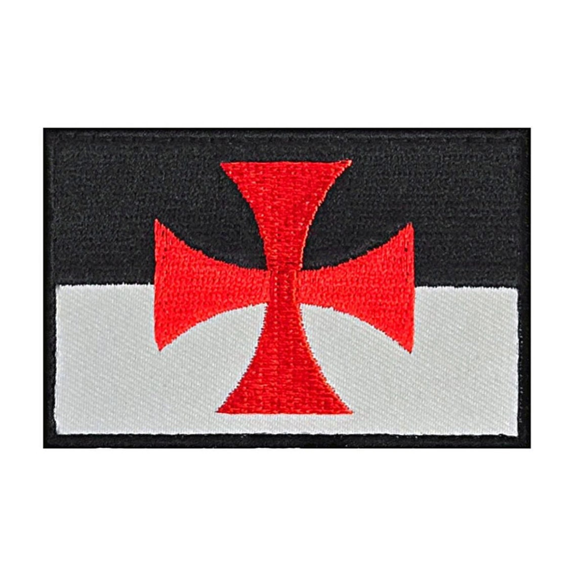 Knights Templar Flag Embroidered Morale Patch - 2pc 3 X 2 Inch Hook ...