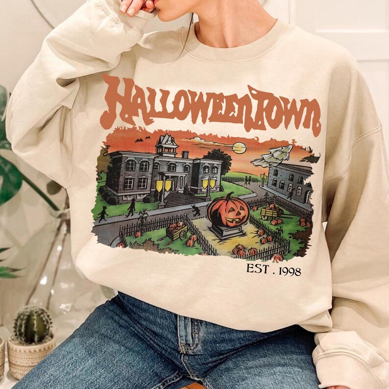 Vintage Halloween Town Est 1998 Png, Halloweentown Png, Pumpkin ...