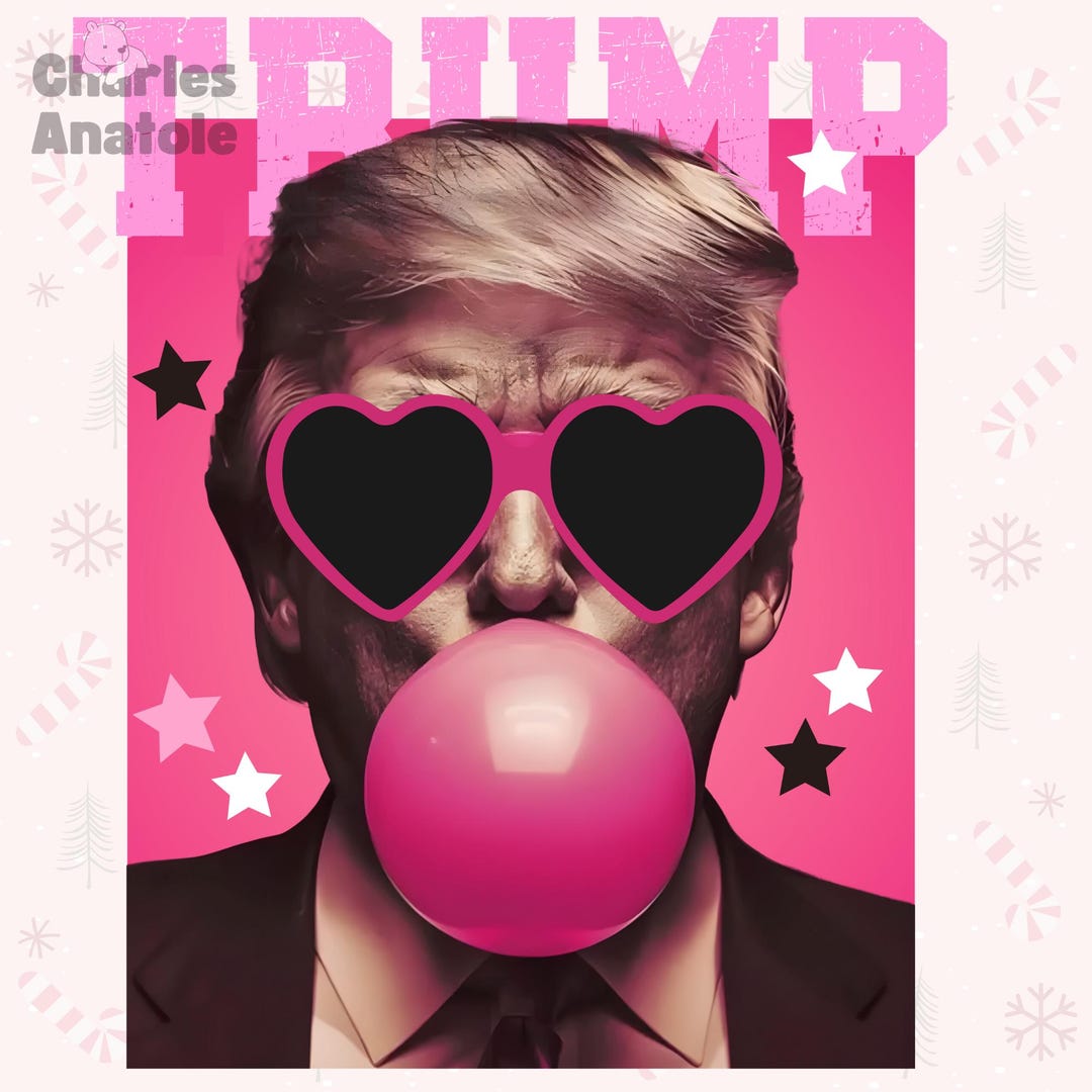 Donald Trump PNG, Trump Bubble Gum Png, Pink Sun Glasses, High Quality ...