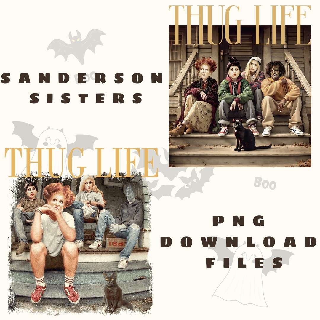 Funny Thug Life Hocus Pocus Png Download File, Sanderson Sisters Shirt ...