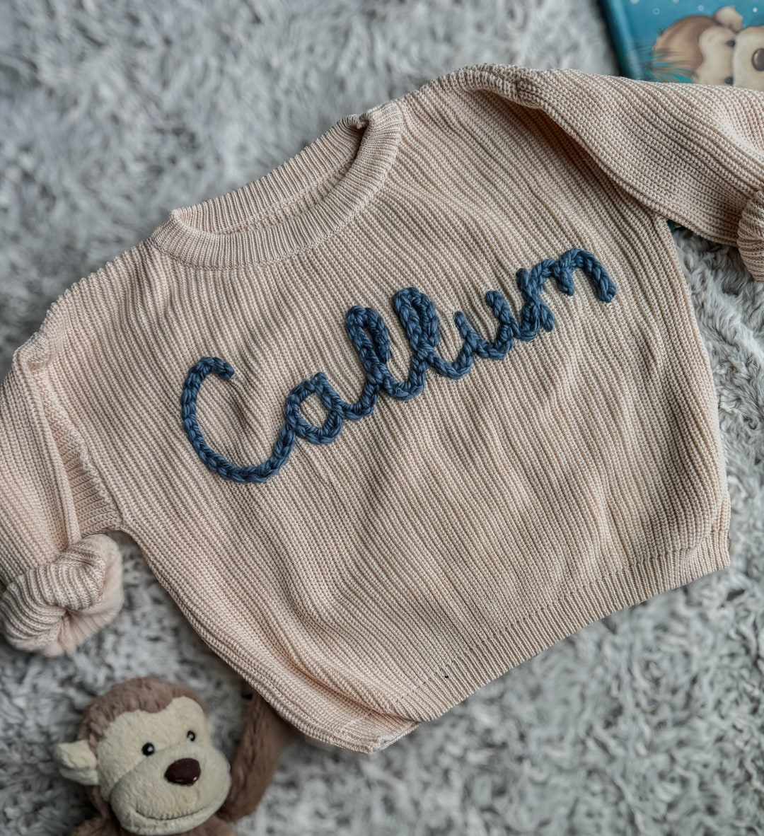 Chunky Name Sweater for Kids - Etsy