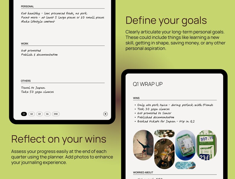 Elevate Your Life Goals With the Quarterly Planner by Template Fellow ...