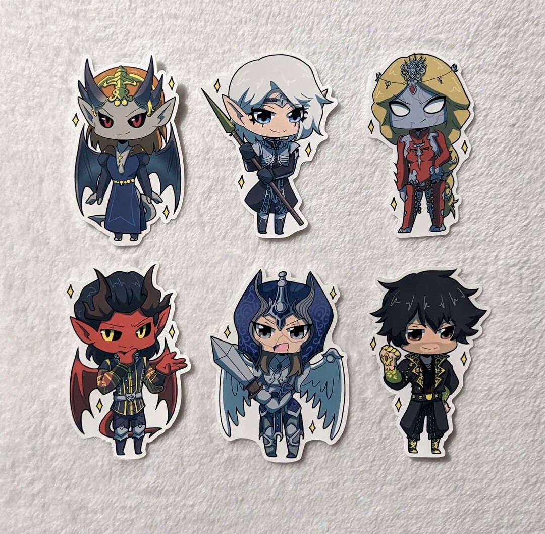 BG3 Chibi Stickers Set 3 - Etsy